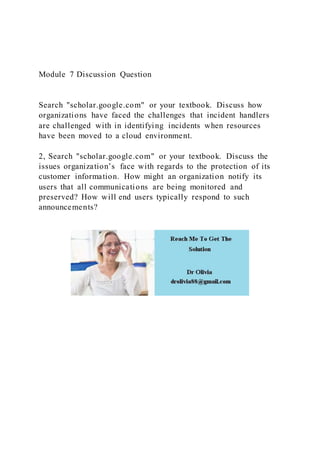 Module 7 Discussion QuestionSearch scholar.google.com or | DOCX