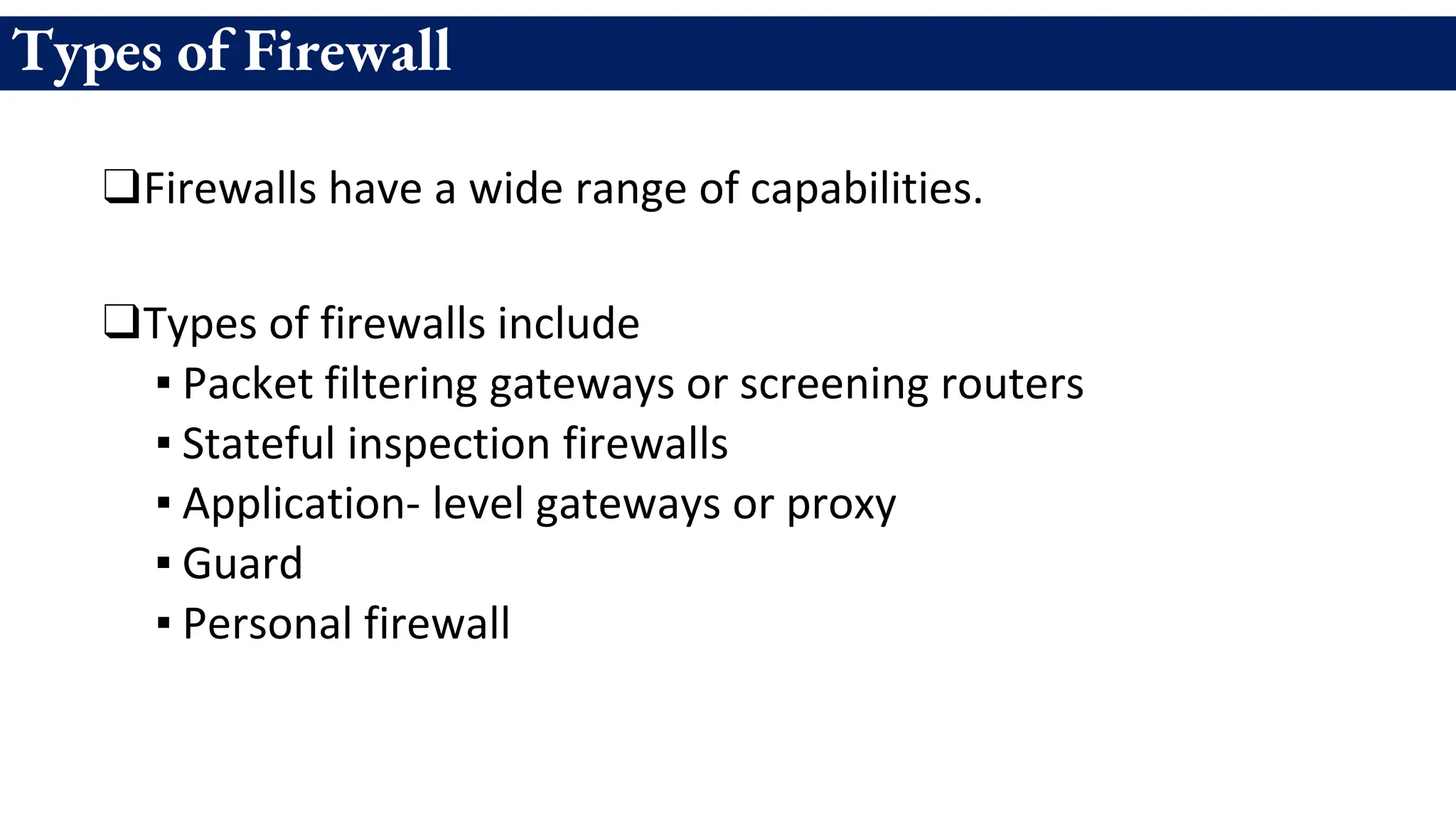 Module 7 Firewalls Part - 2 Presentation | PPT
