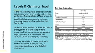 Module 7 Innovative Packaging and Food Labelling.pptx | Healthy Cooking ...