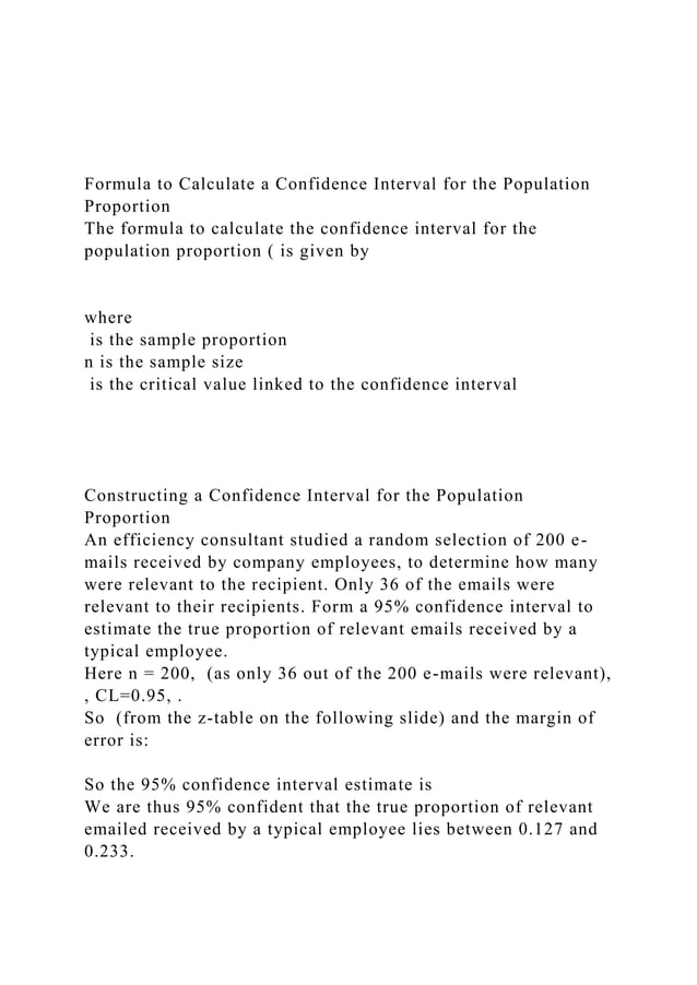 Module 7 Interval Estimatorsmaster For Business Statistics Docx