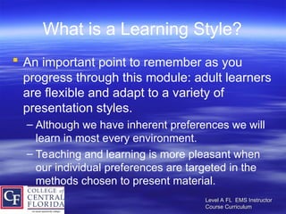 Module 7 Learning Styles.ppt.learning styles description | PPT