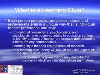 Module 7 Learning Styles.ppt.learning styles description | PPT