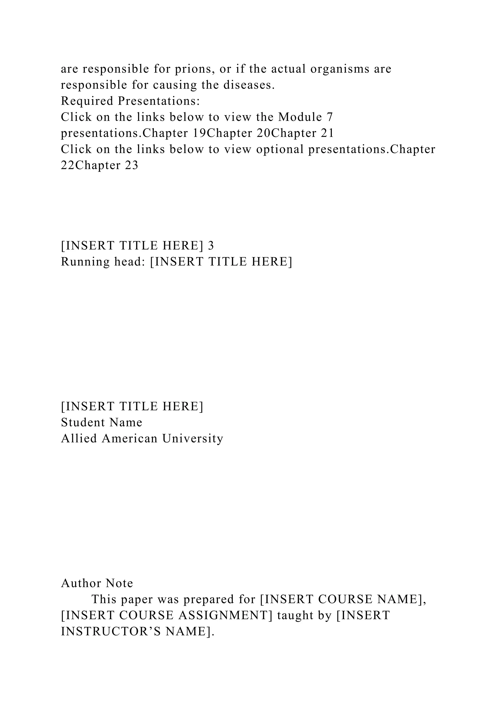 Module 7 OverviewOrigin and Classification of LifeThe origin o.docx