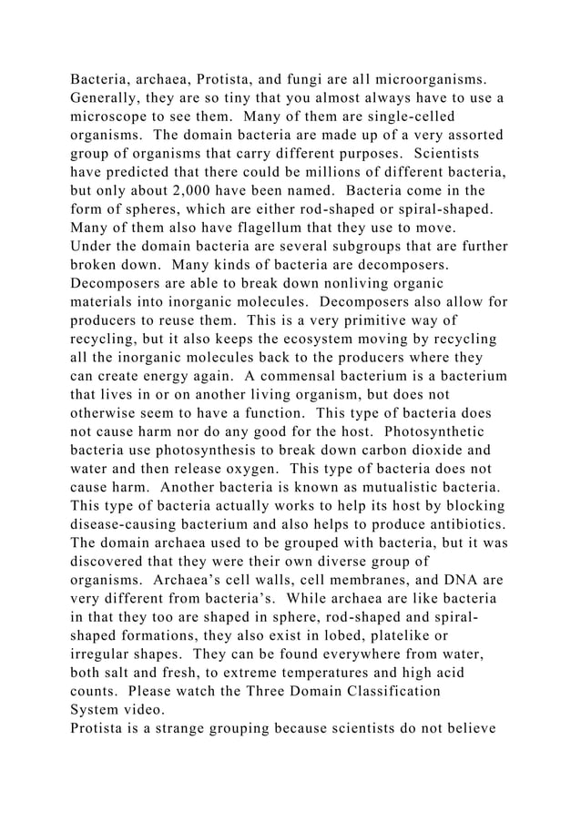 Module 7 OverviewOrigin and Classification of LifeThe origin o.docx ...