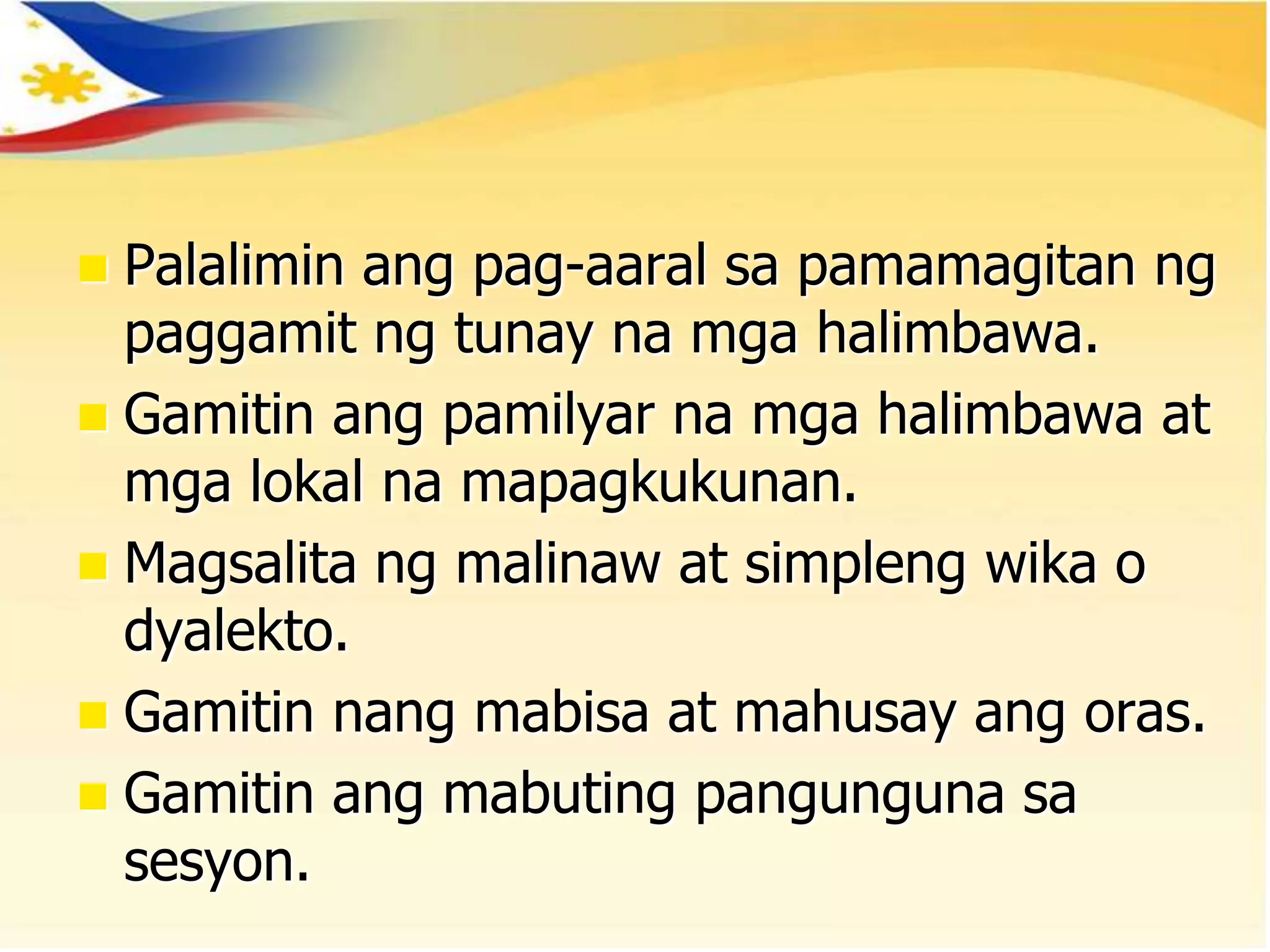 Module 7 tips in developing facilitation skills (tagalog) | PPTX