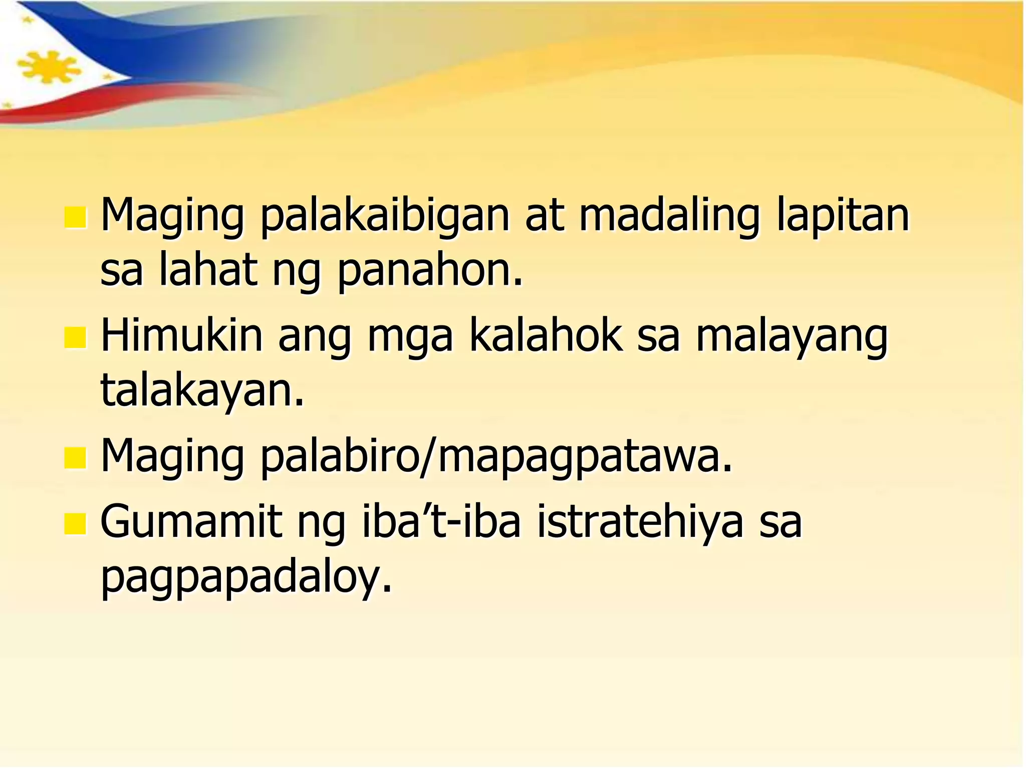 Module 7 tips in developing facilitation skills (tagalog) | PPTX