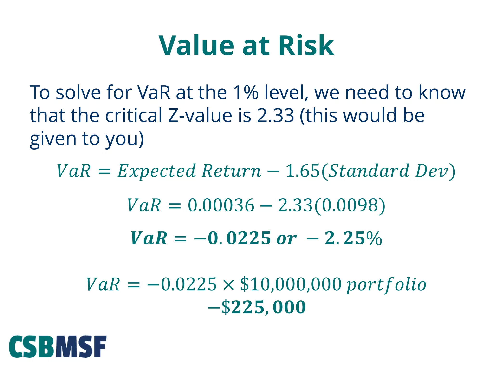 Module 7 var analytical method step by step | PPTX