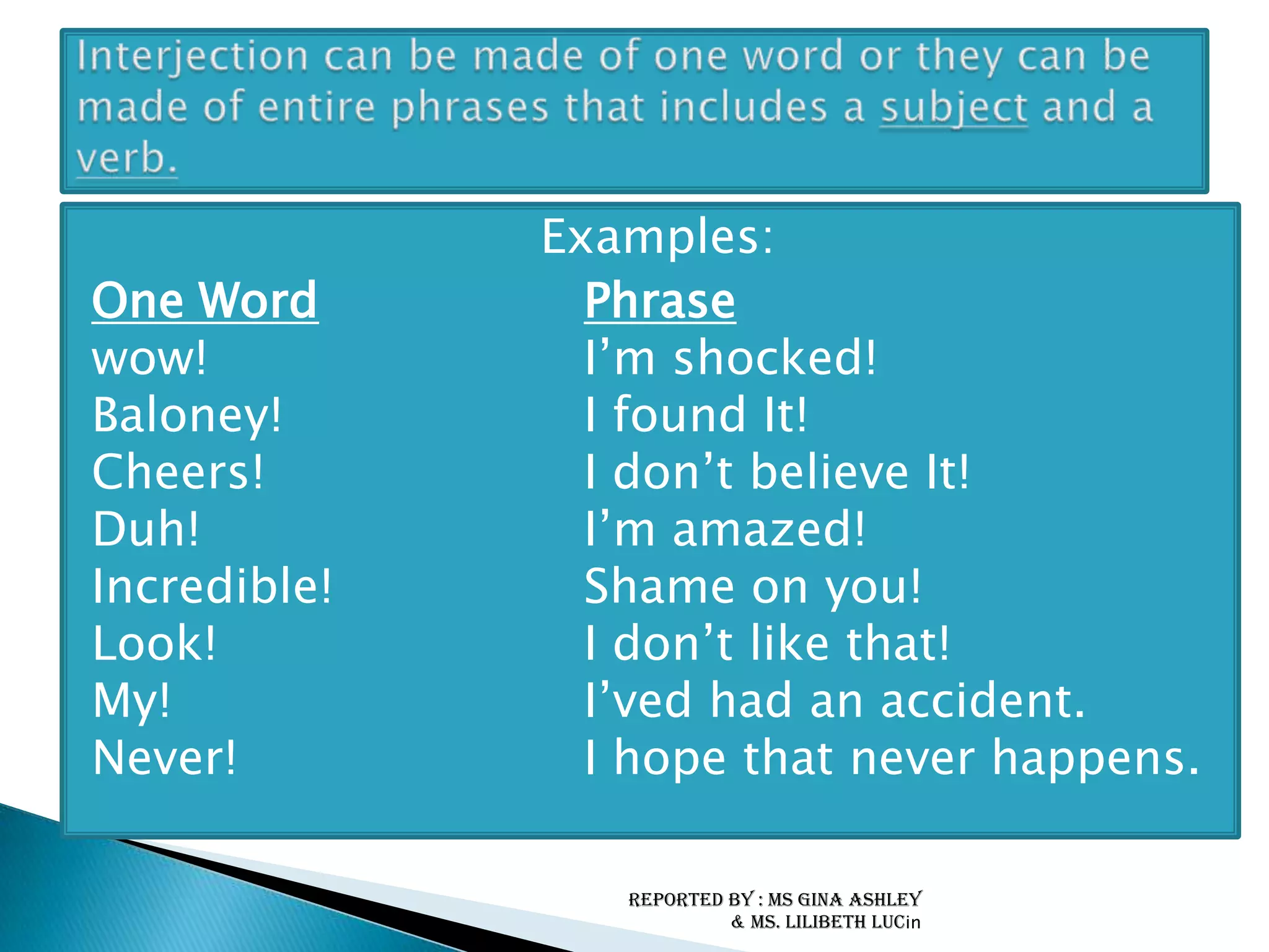 Module 8 INTERJECTION | PPTX