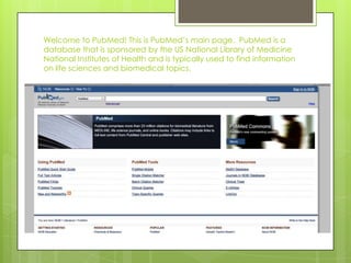 Module 8 PubMed Database | PPT