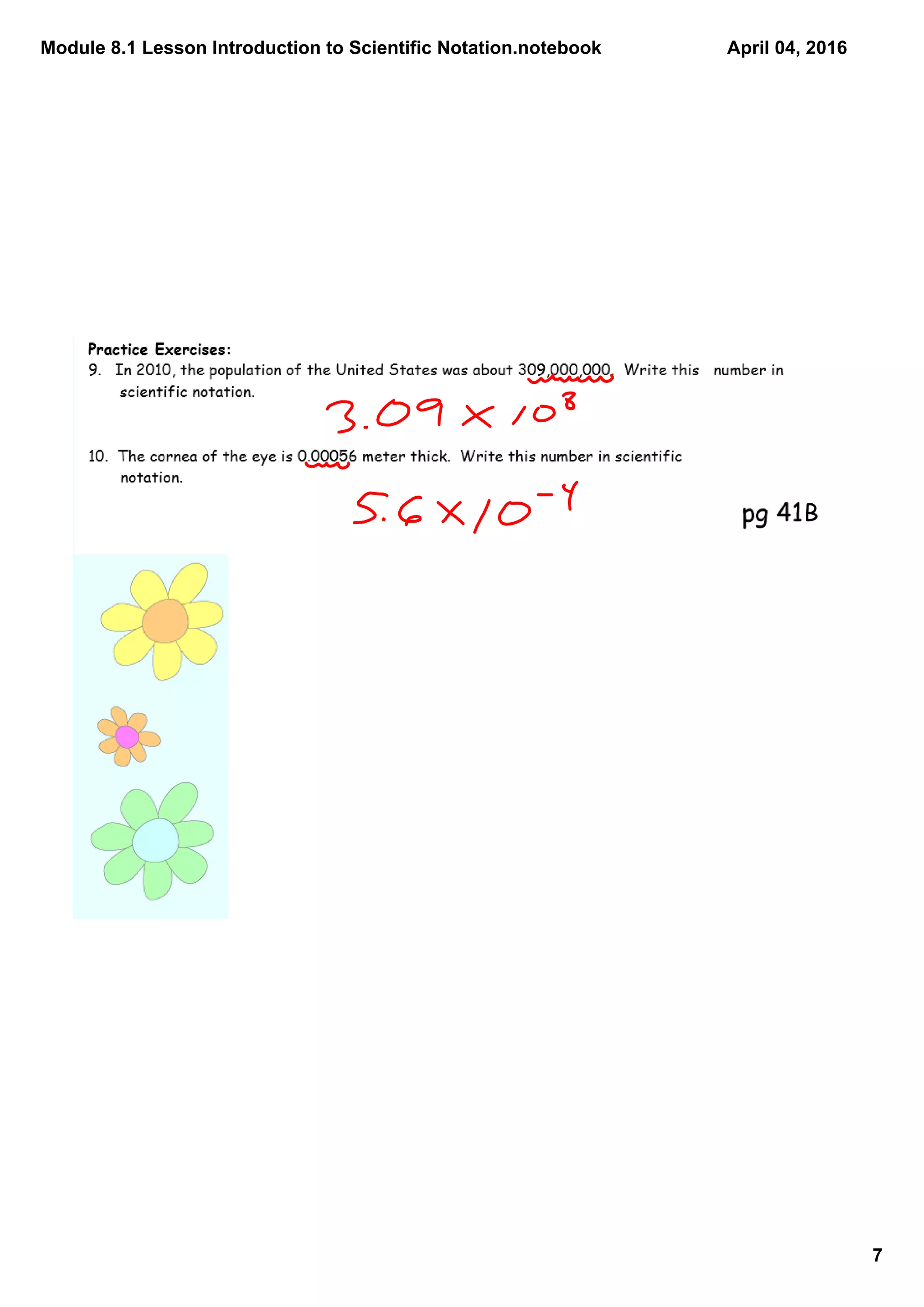 Module 8.1 lesson introduction to scientific notation | PDF