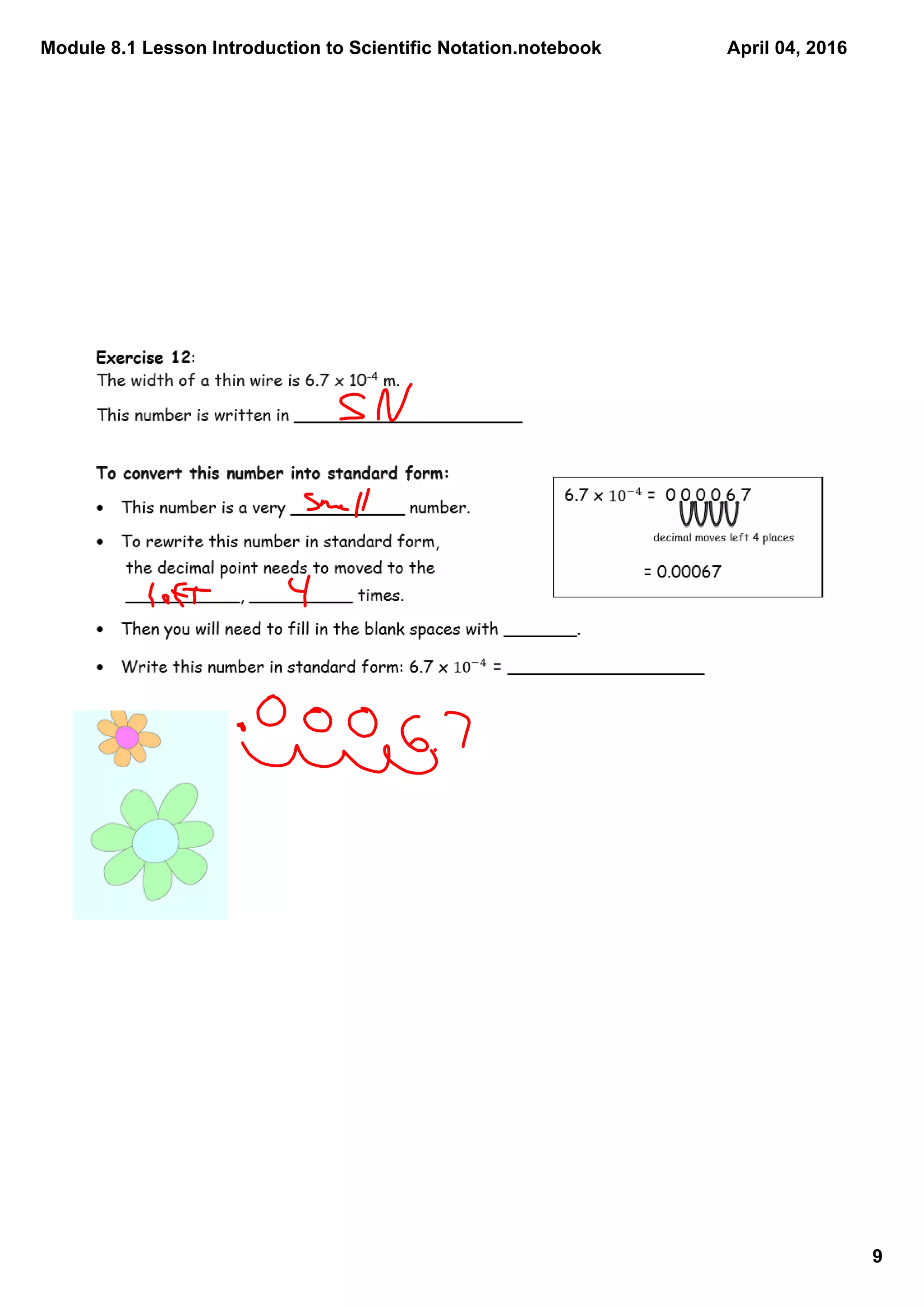 Module 8.1 lesson introduction to scientific notation | PDF