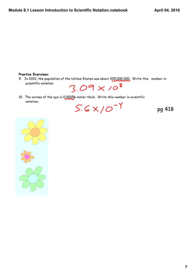 Module 8.1 lesson introduction to scientific notation | PDF