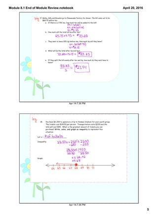 Module 8.1 end of module review answer key | PDF