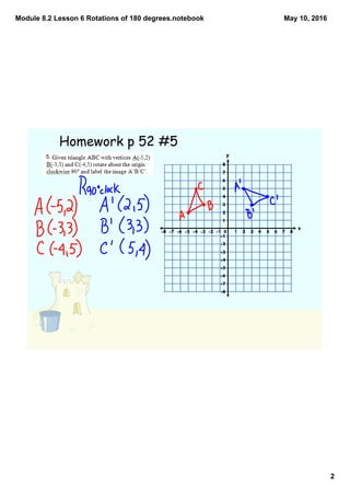 Module 8.2 lesson 6 rotations of 180 degrees | PDF