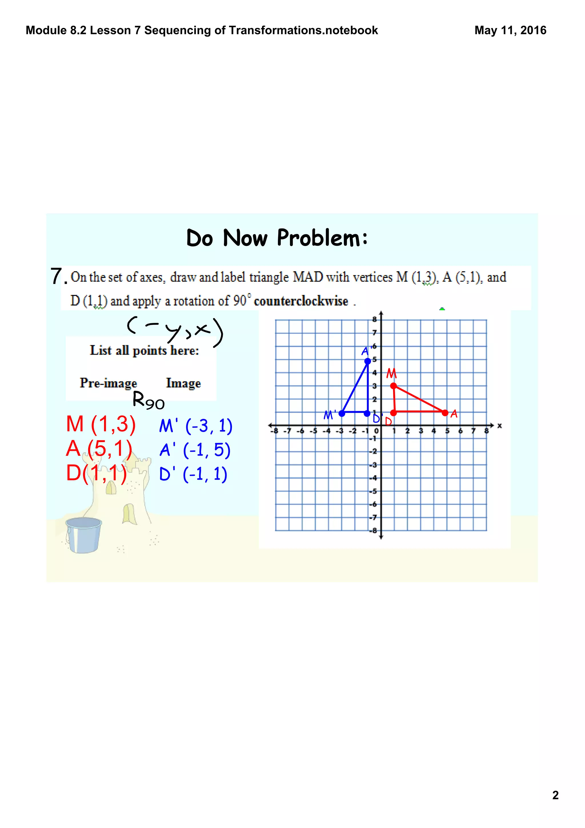 Module 8.2 lesson 7 sequencing of transformations | PDF | Physics | Science