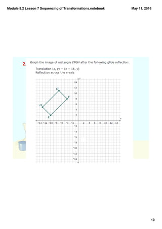 Module 8.2 lesson 7 sequencing of transformations | PDF | Physics | Science