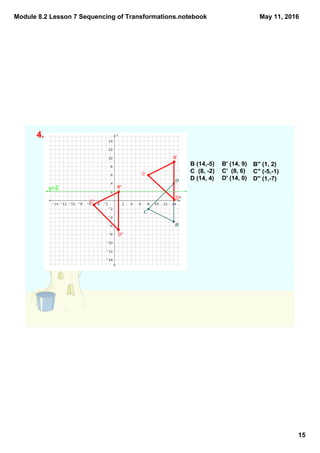 Module 8.2 lesson 7 sequencing of transformations | PDF | Physics | Science