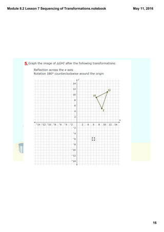 Module 8.2 lesson 7 sequencing of transformations | PDF | Physics | Science