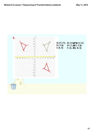 Module 8.2 lesson 7 sequencing of transformations | PDF | Physics | Science
