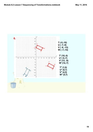 Module 8.2 lesson 7 sequencing of transformations | PDF | Physics | Science