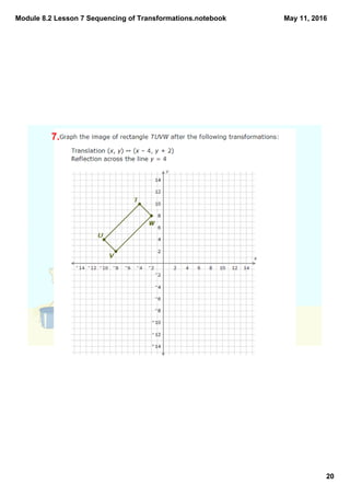 Module 8.2 lesson 7 sequencing of transformations | PDF | Physics | Science