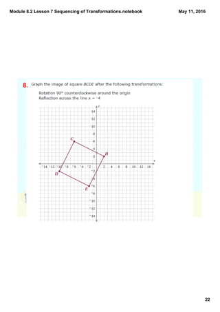 Module 8.2 lesson 7 sequencing of transformations | PDF | Physics | Science