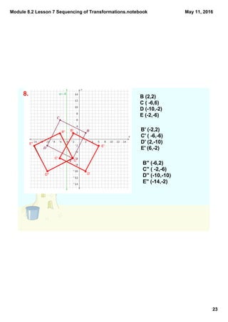 Module 8.2 lesson 7 sequencing of transformations | PDF | Physics | Science