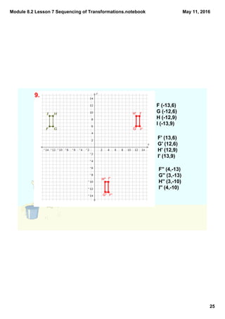 Module 8.2 lesson 7 sequencing of transformations | PDF | Physics | Science