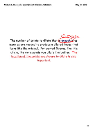 Module 8.3 lesson 3 examples of dilations' | PDF