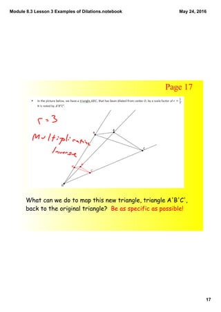 Module 8.3 lesson 3 examples of dilations' | PDF