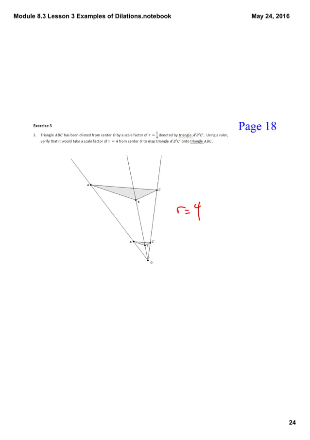 Module 8.3 lesson 3 examples of dilations' | PDF