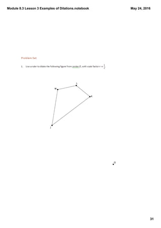 Module 8.3 lesson 3 examples of dilations' | PDF