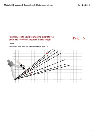 Module 8.3 lesson 3 examples of dilations' | PDF