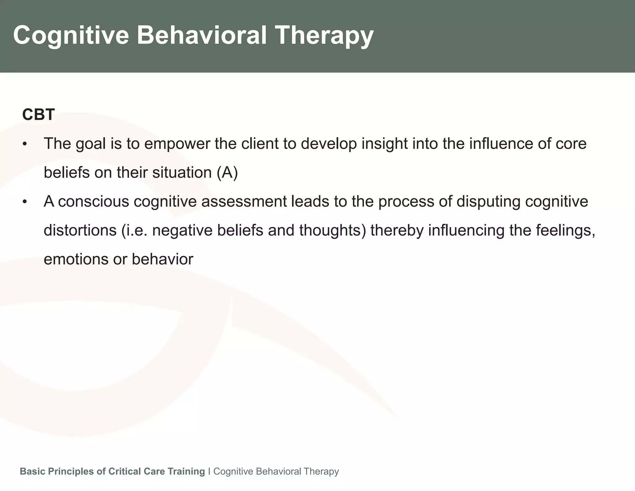 Module 8.4 Cognitive Behavioral Therapy | PPT