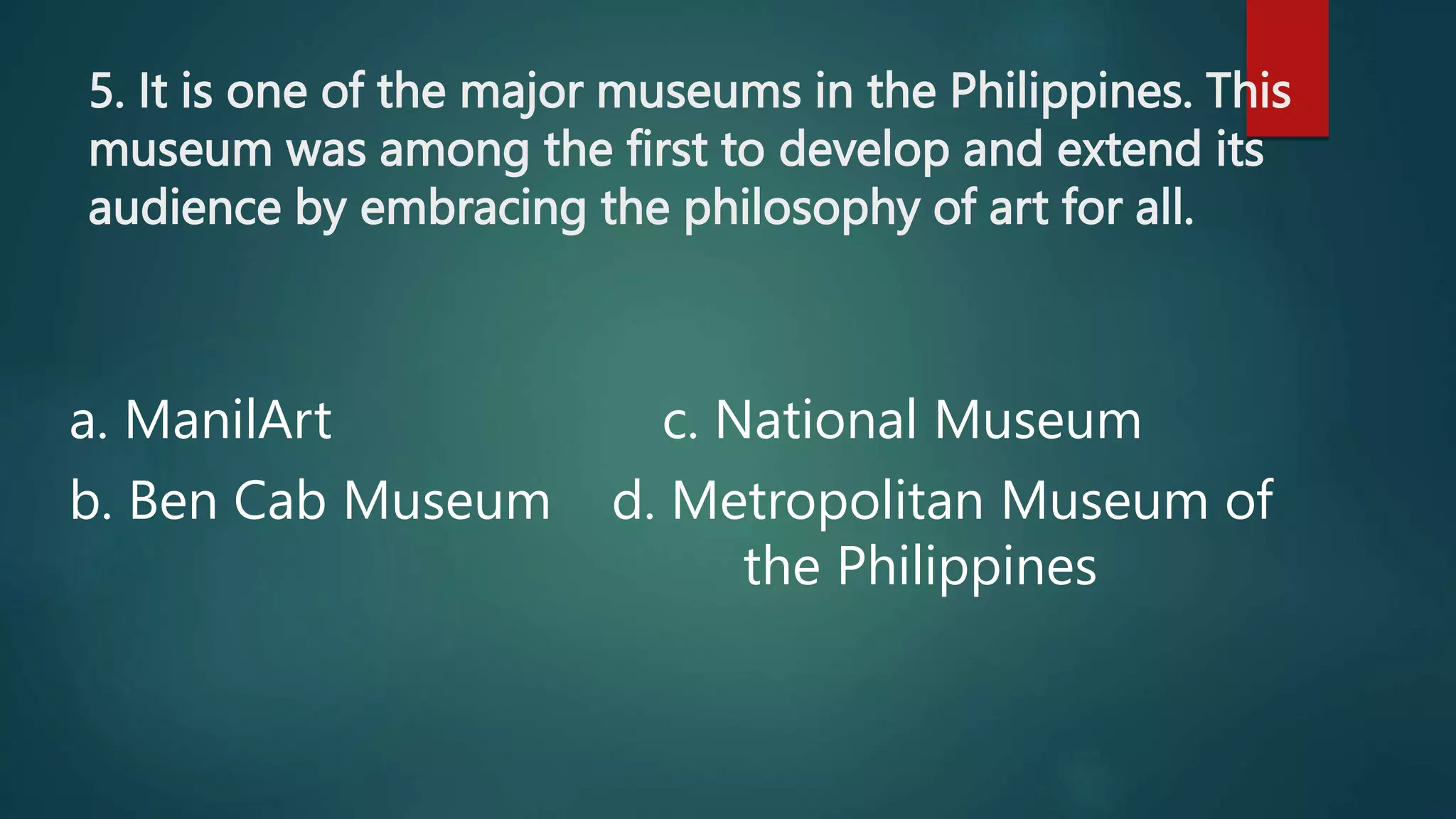 Module 8.pptx | Museums & Galleries | Attractions