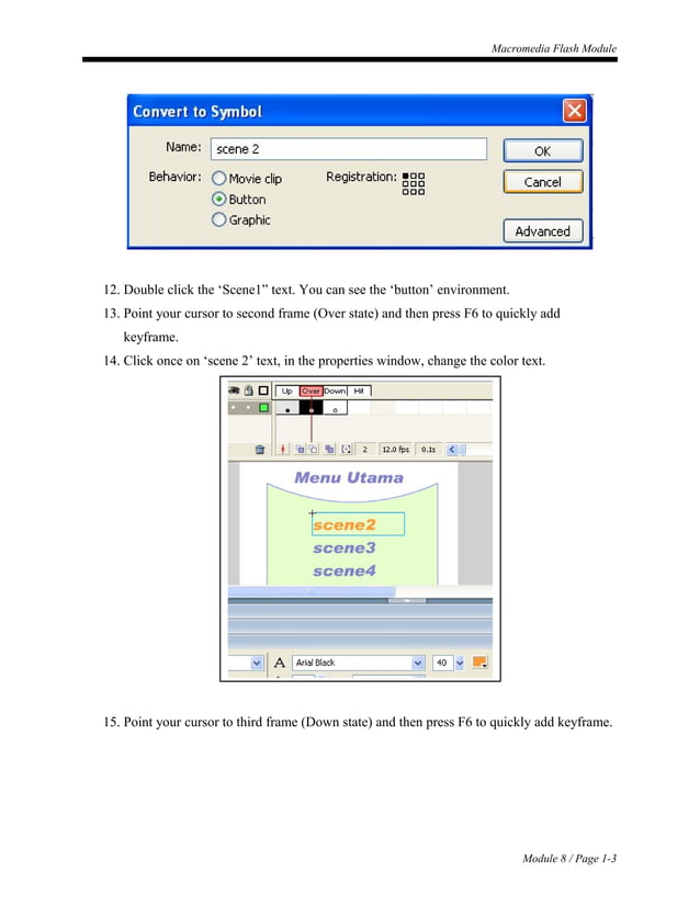 Module 8 creating menu1 | PDF