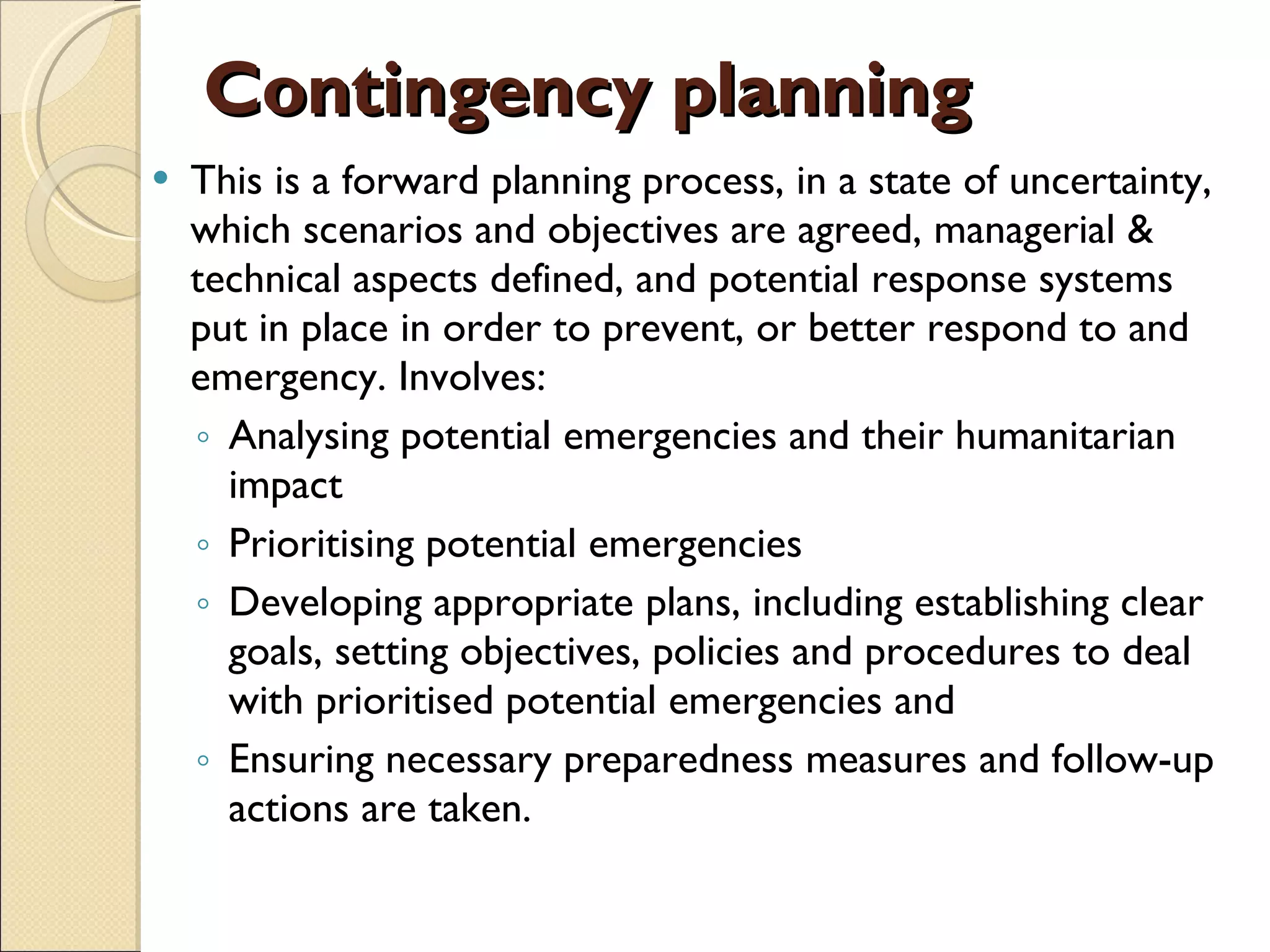Emergency and Humanitarian Response | PPT