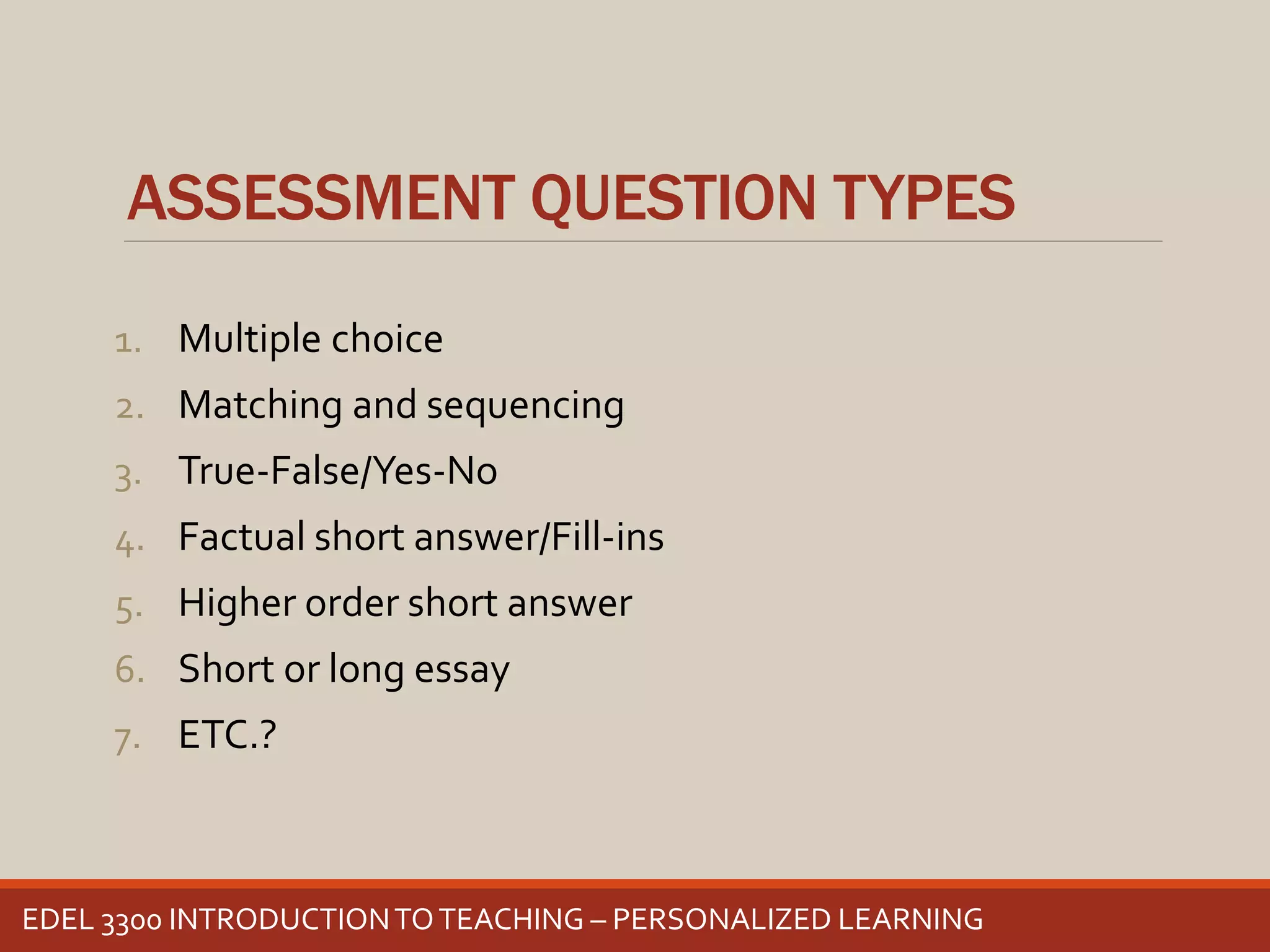 Module 8 - Assessment & Feedback | PPTX