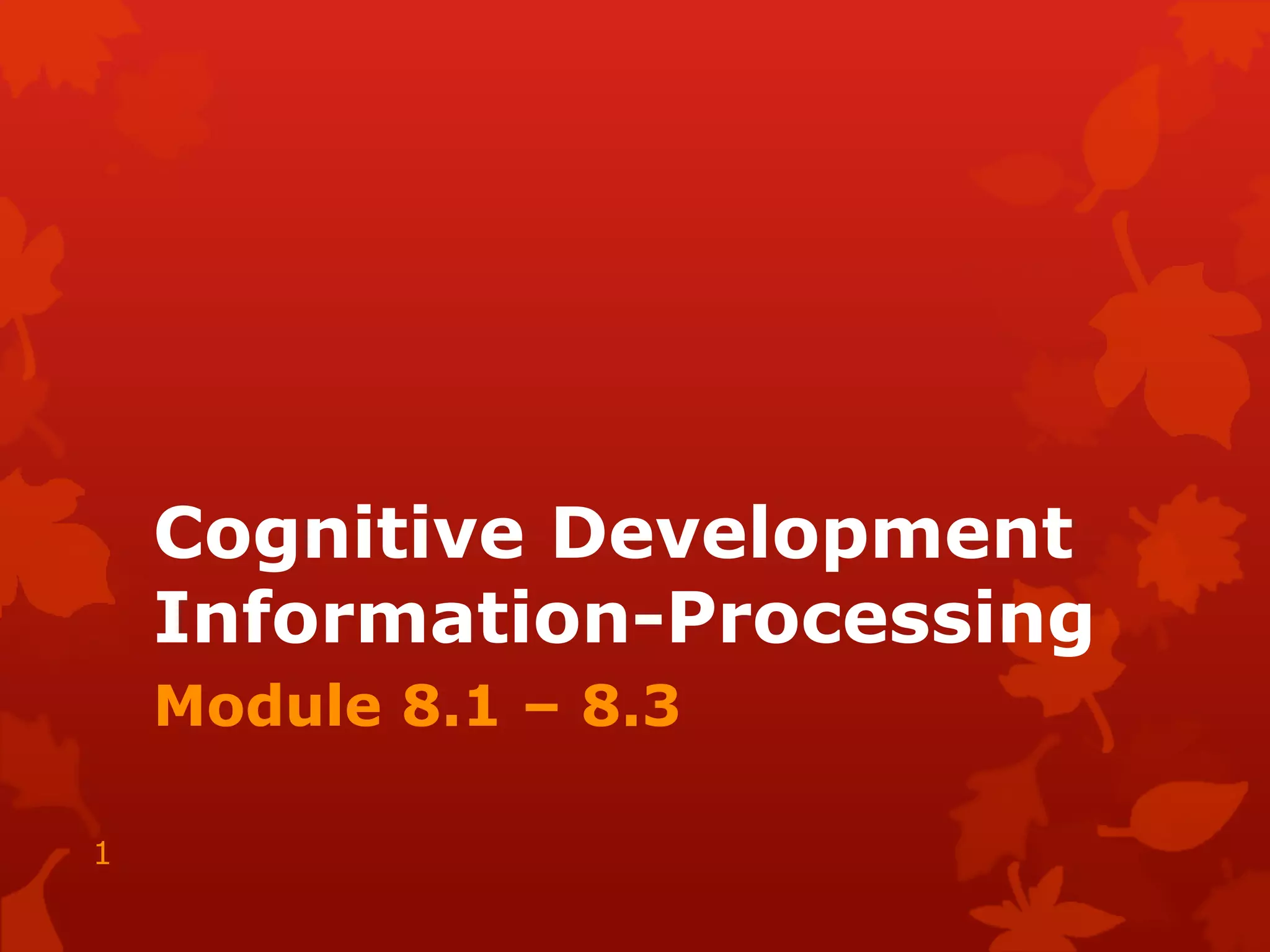 Child Psychology Module 8 | PPTX