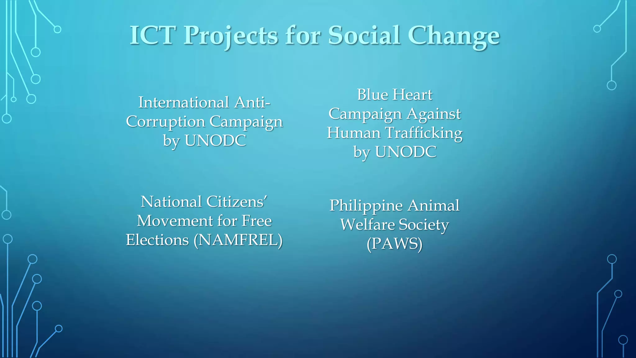 Module 8: ICT Projects for Social Awareness | PPTX