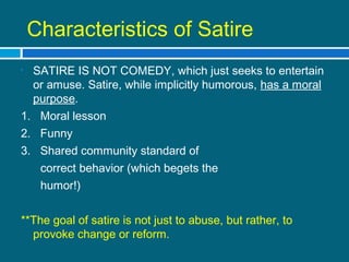 Learning Module 8 - Satire - NOVINS | PPT