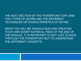 Learning Module 8 - Satire - NOVINS | PPT