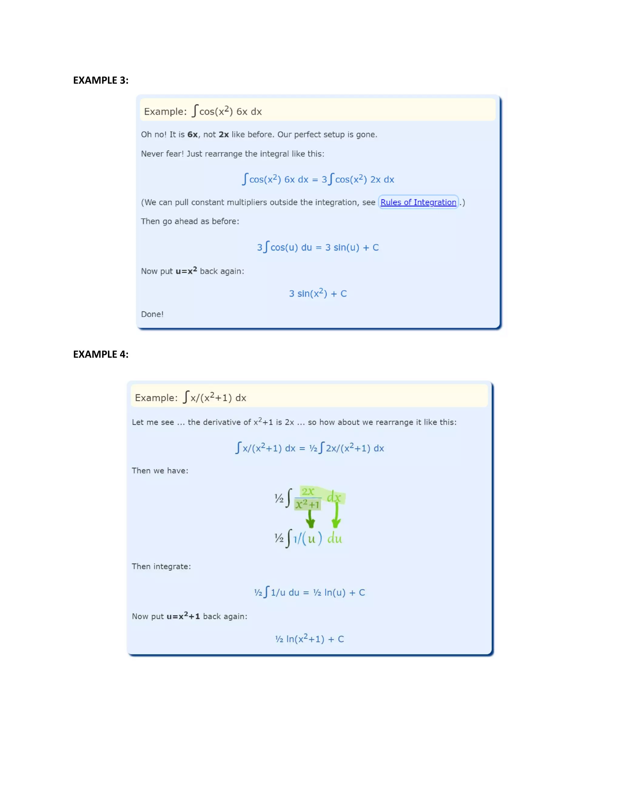 Module 8 The Antiderivative Substitution Rule Pdf