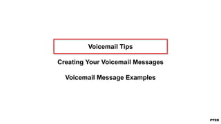 SMART Sales System - Module 8: Voicemail | PPTX