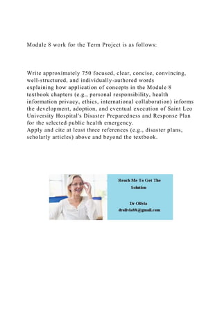 Module 8 work for the Term Project is as follows Write ap.docx
