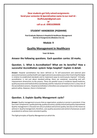 Module 9 | DOCX | Healthcare Industry | Industries