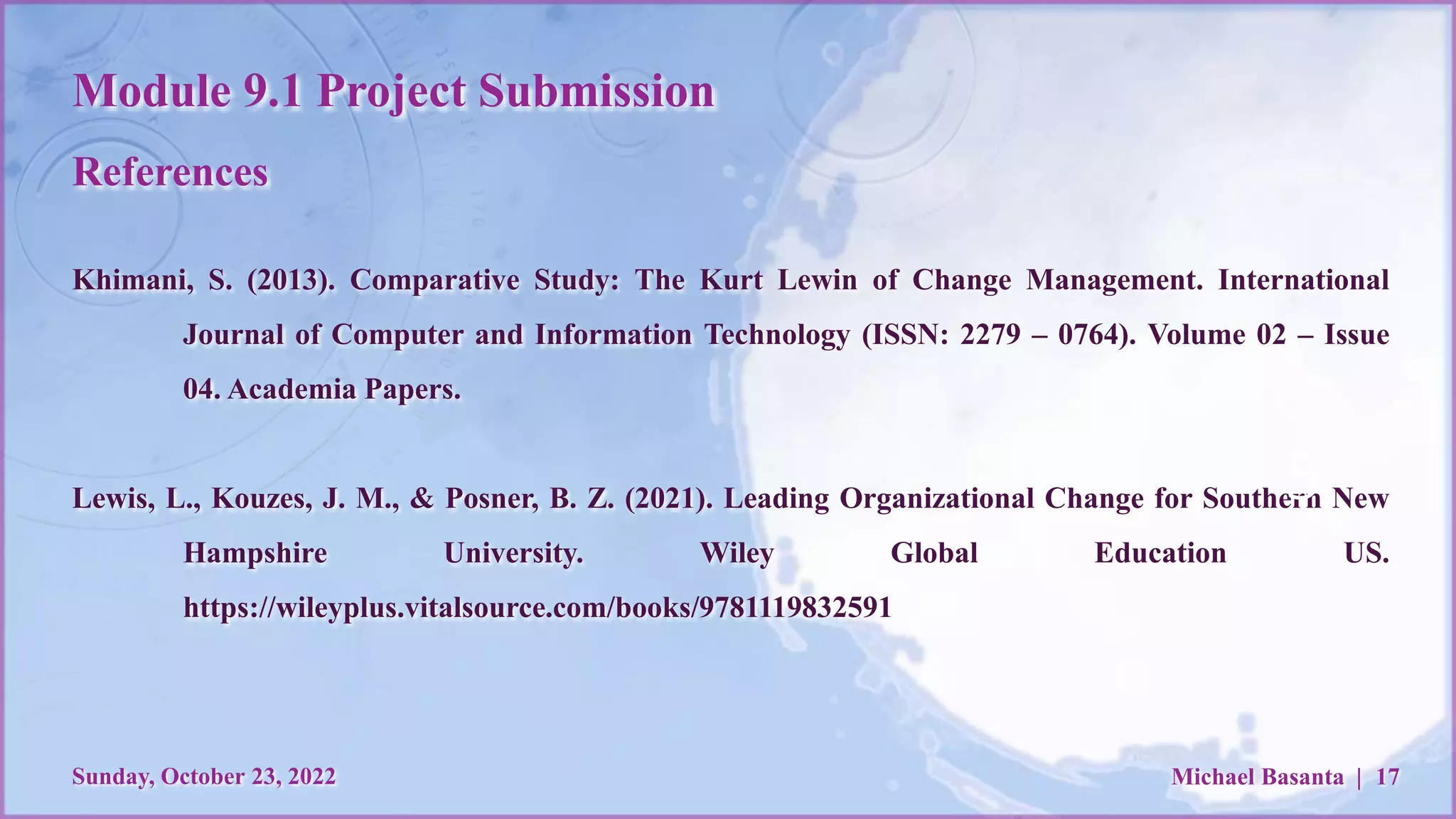 Module 9.1 Project Submission • Change Management Communication Plan.pptx