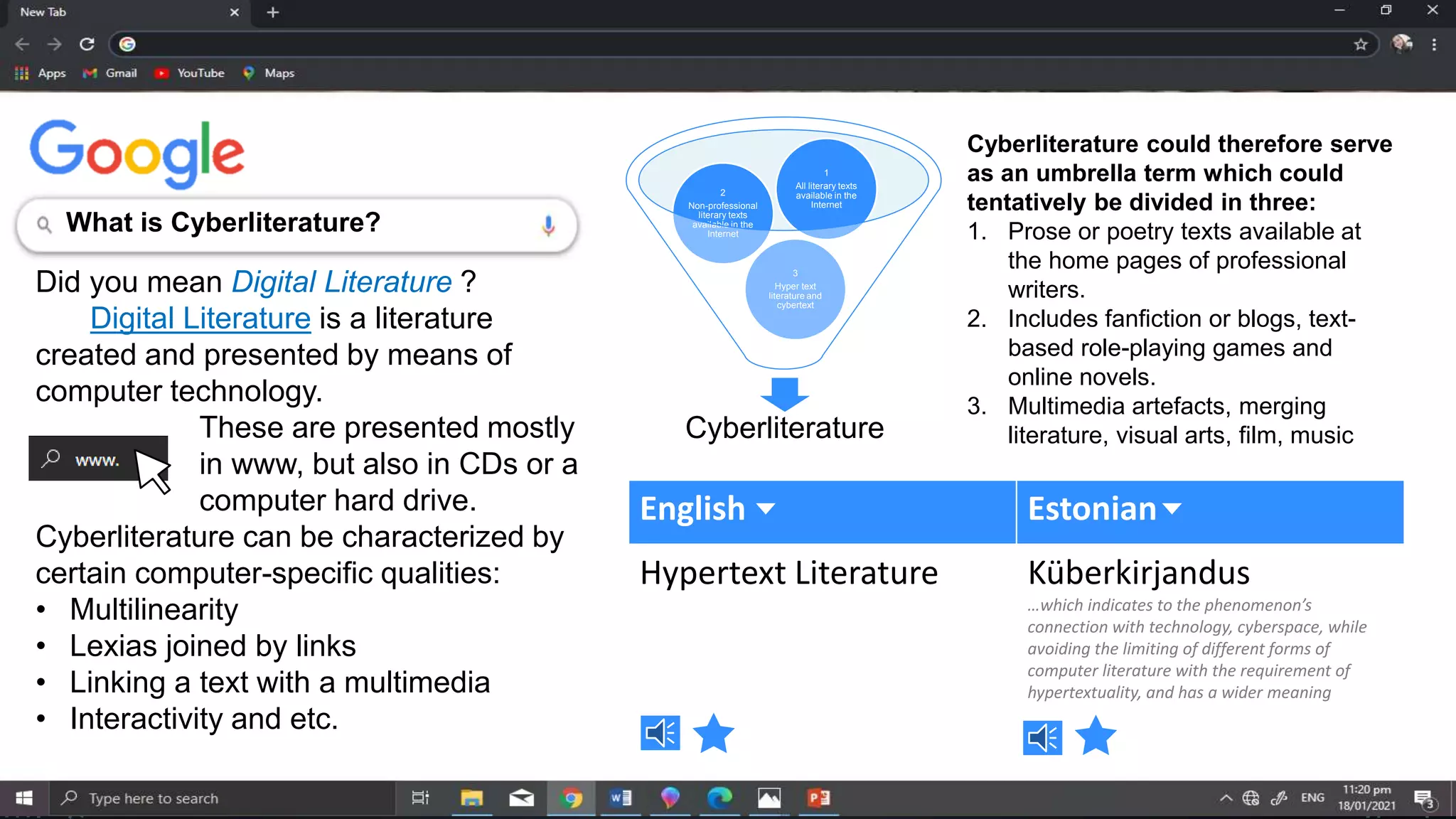 Module 9 cyberliterature | PPT