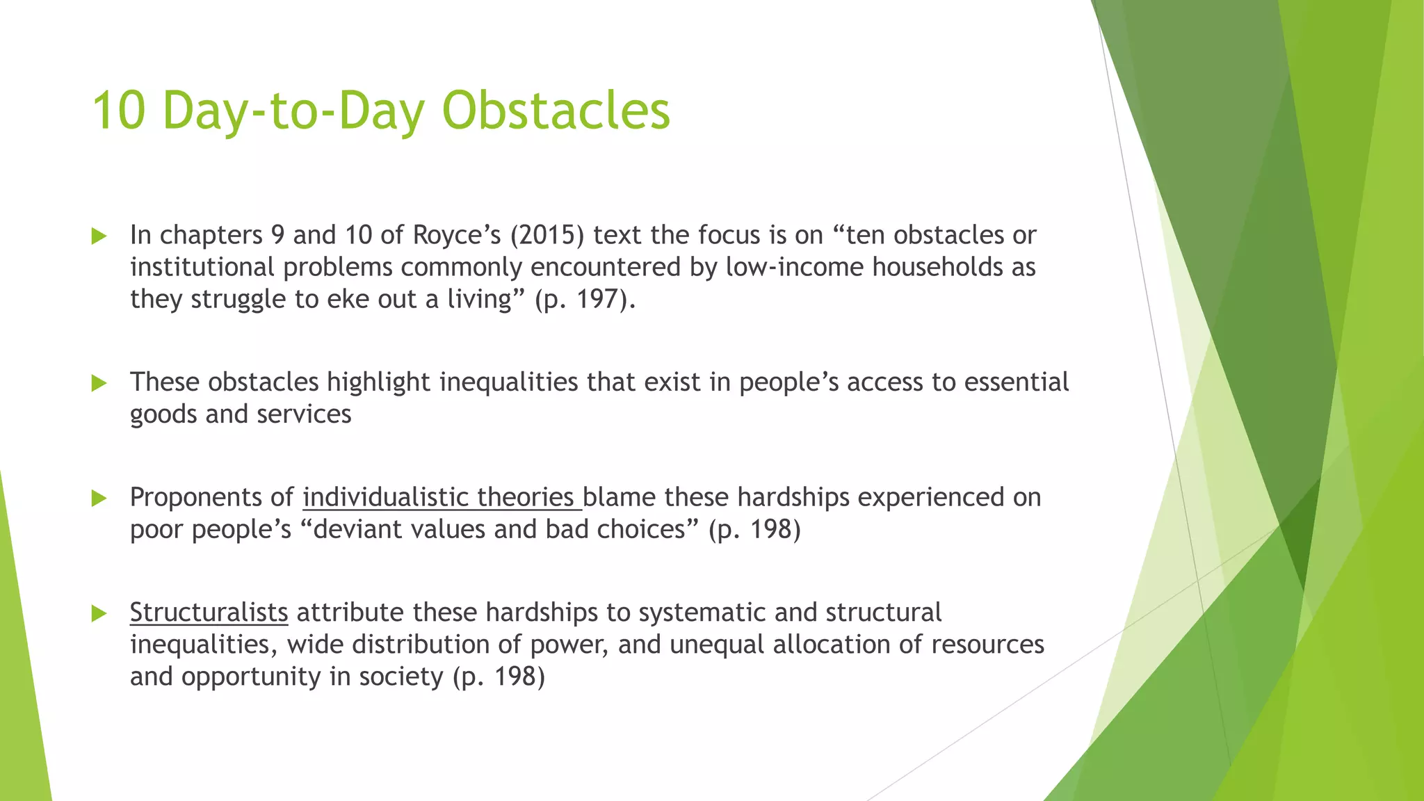 Module 9 ppt (10 obstacles) | PPT