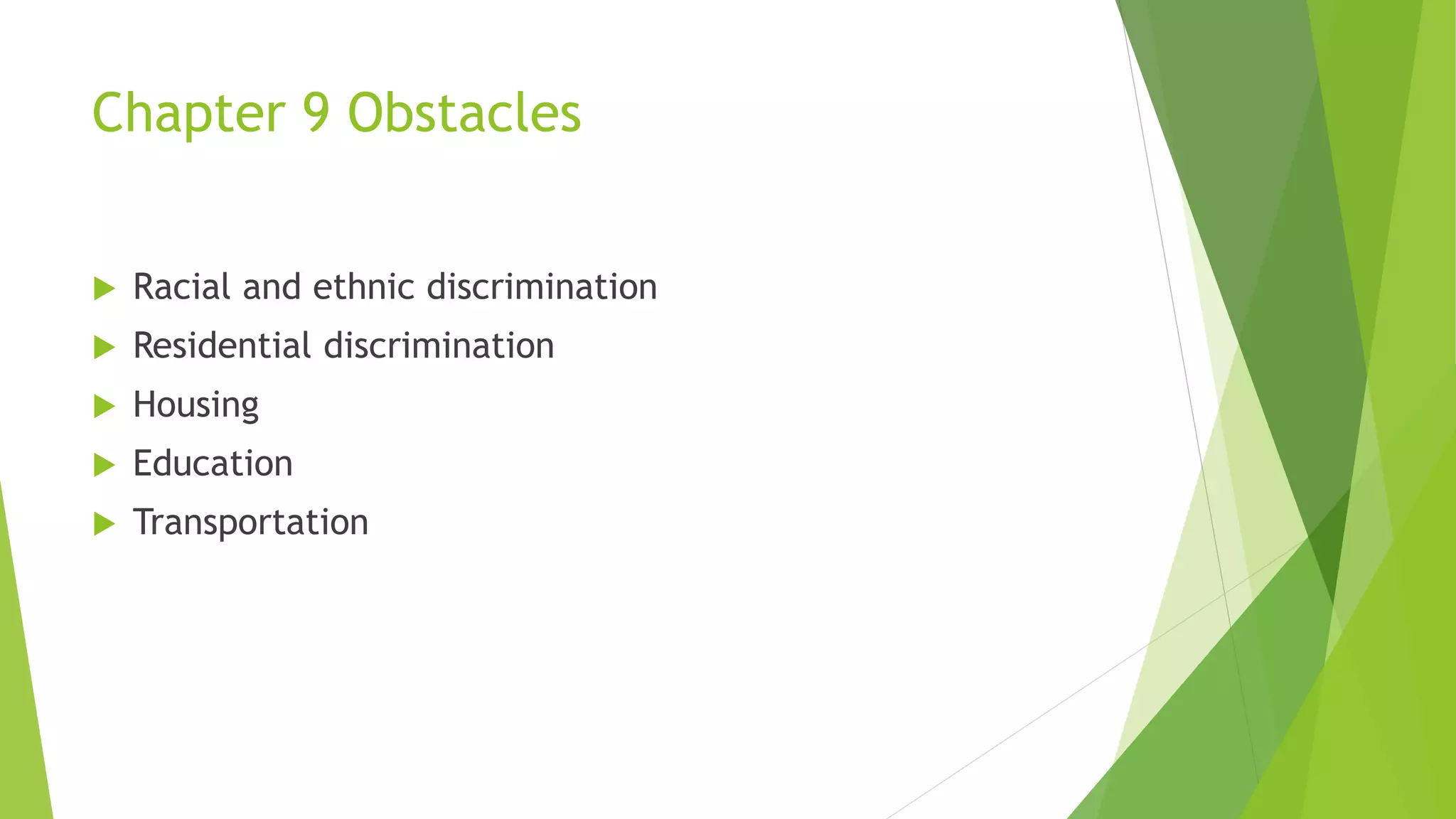 Module 9 ppt (10 obstacles) | PPT